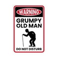 Portrait Round Plus Warning Grumpy Old Man Do Not Disturb Wall or Door ...