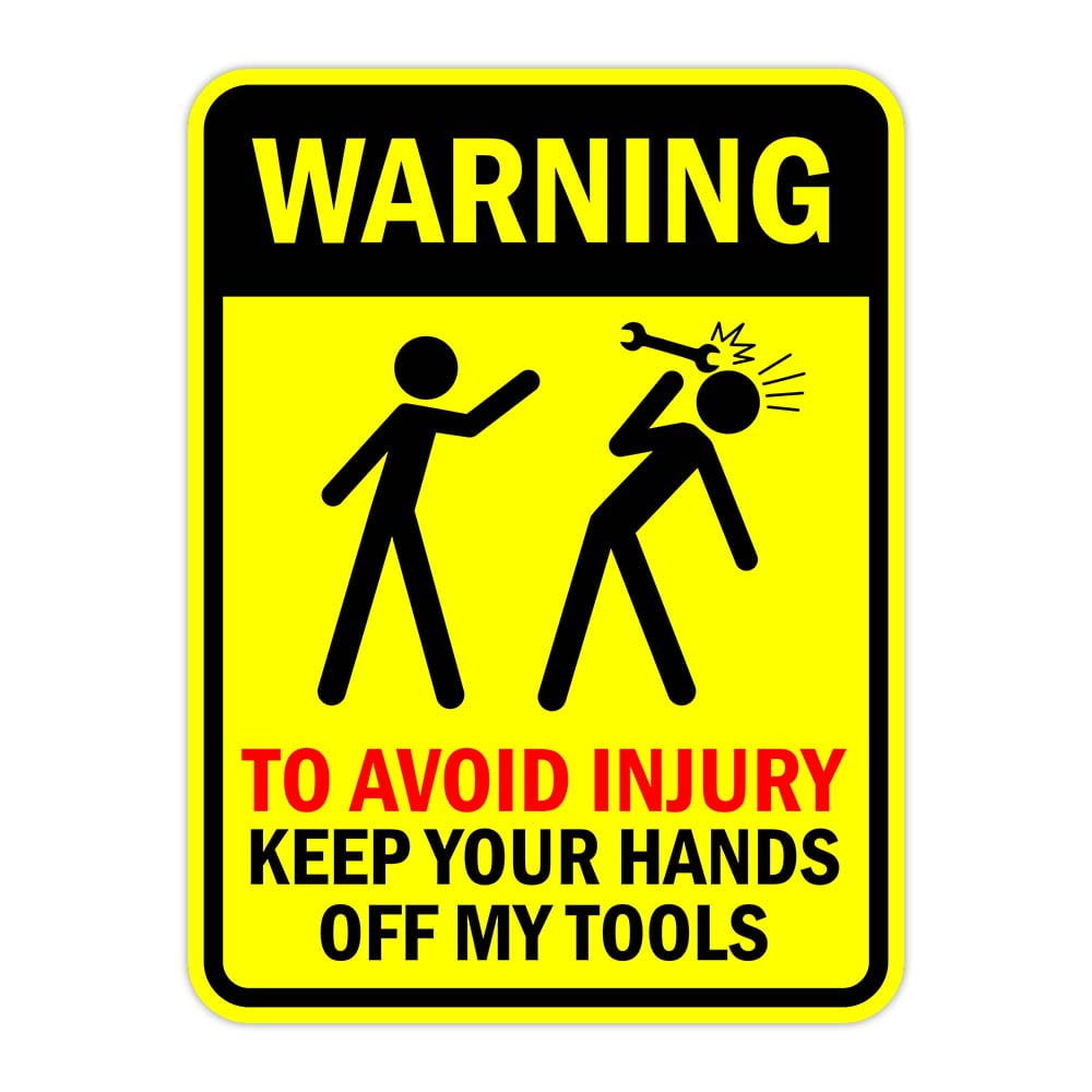 Portrait Round Plus Warning To Avoid Injury Keep Your Hands Off My ...