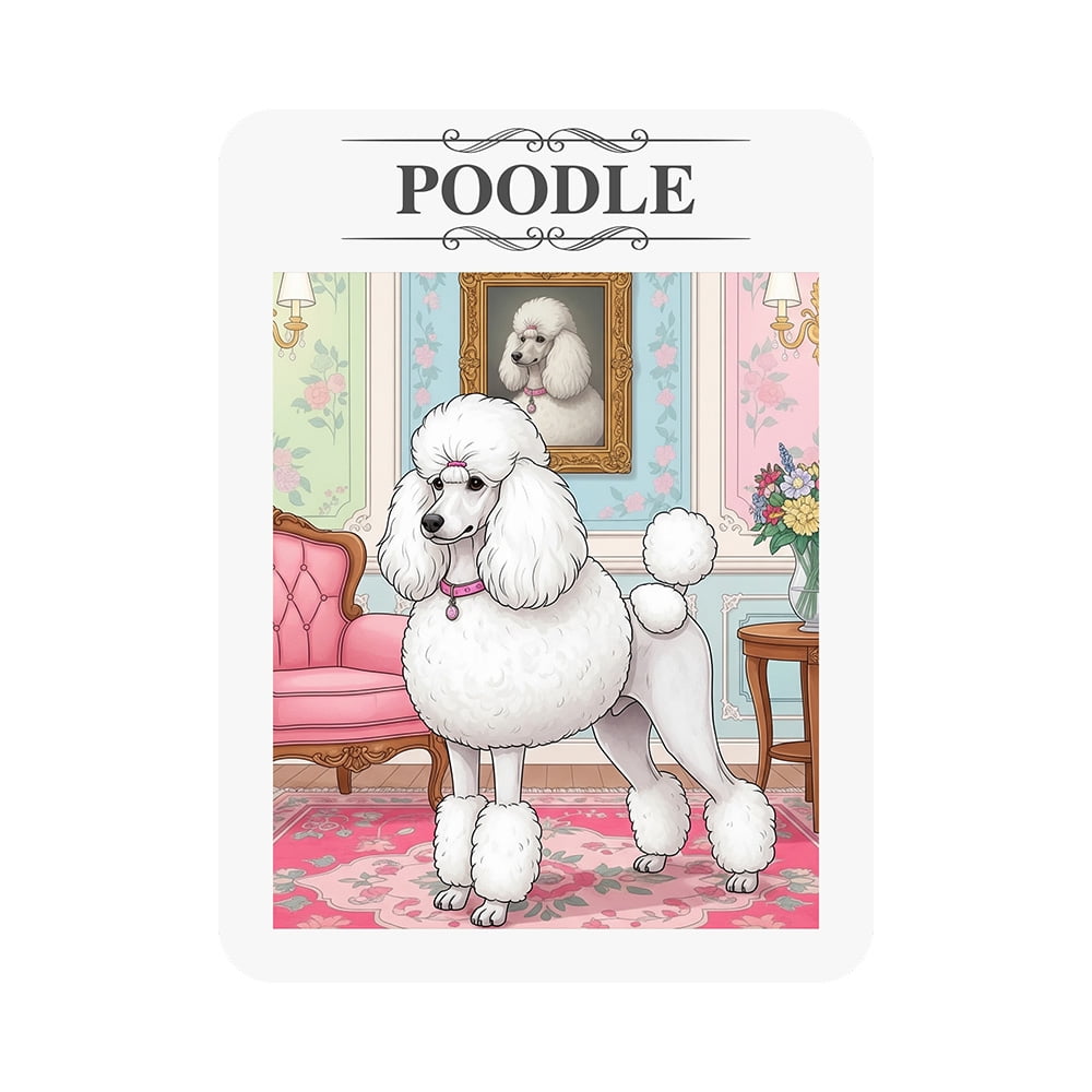 Portrait Round Poodle (Standard, Miniature, and Toy) Wall or Door Sign ...
