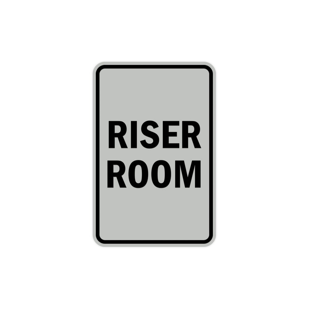 Portrait Round Riser Room Sign (Lt Gray) - Large 6" x 8" - Walmart.com