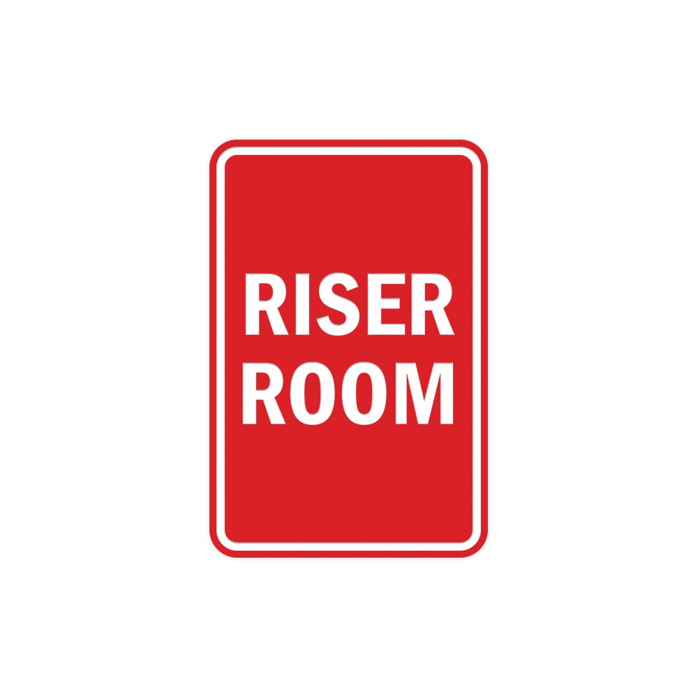 Portrait Round Riser Room Sign (Red) - Large 6" x 8" - Walmart.com