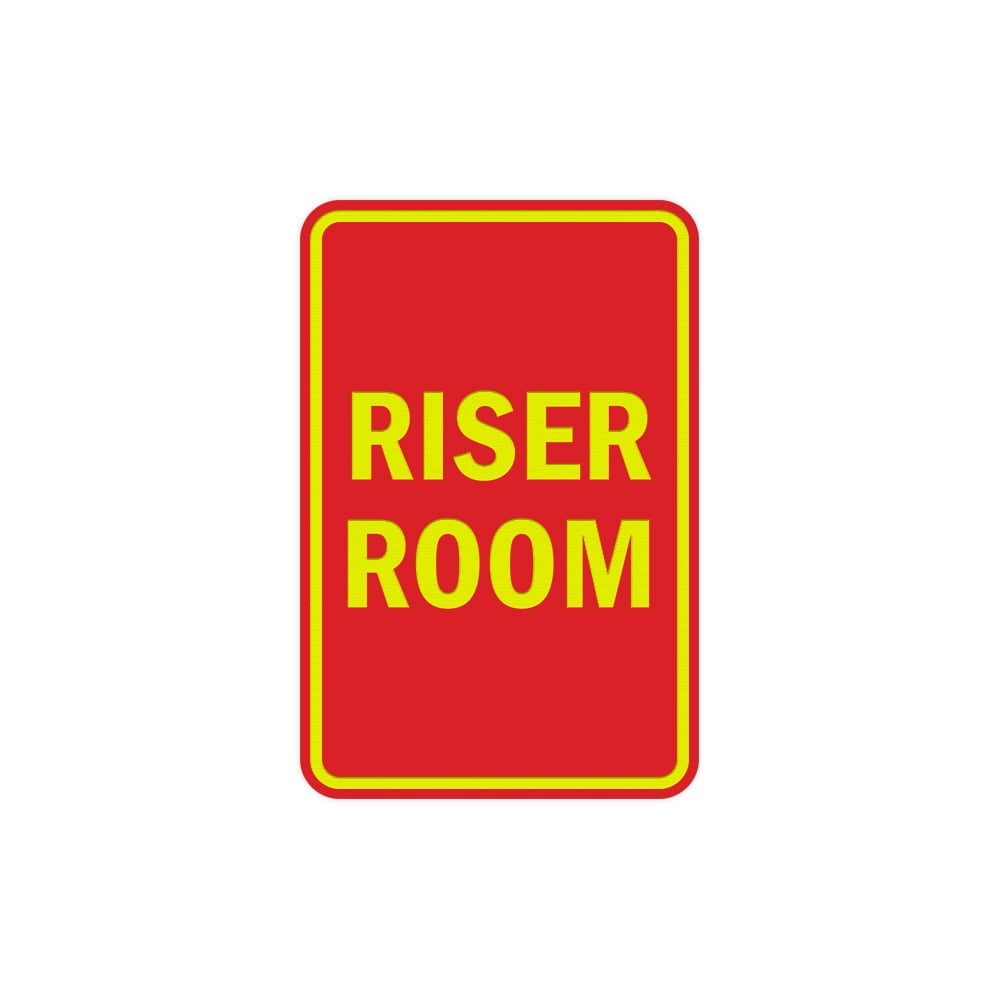 Portrait Round Riser Room Sign (Red/Yellow) - Medium 5" x 7" - Walmart.com