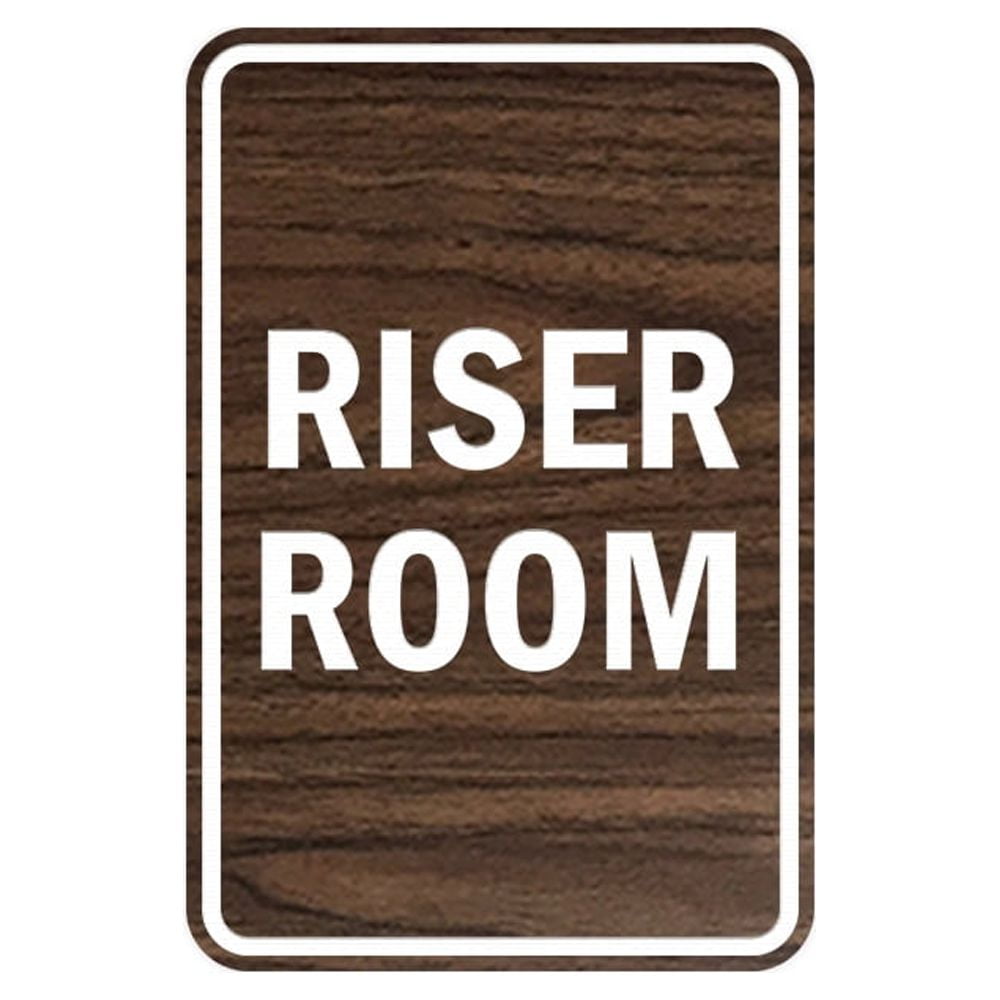 Portrait Round Riser Room Sign (Walnut) - Large 6" x 8" - Walmart.com