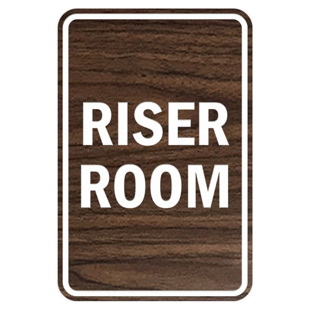 Portrait Round Riser Room Sign (Walnut) - Small 4" x 6" - Walmart.com