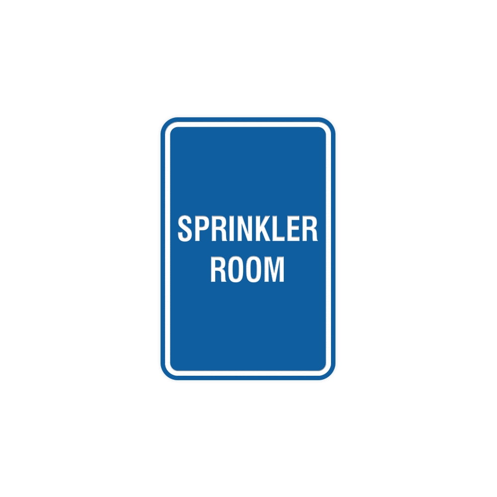 Portrait Round Sprinkler Room Sign (Blue) - Small 4" x 6" - Walmart ...