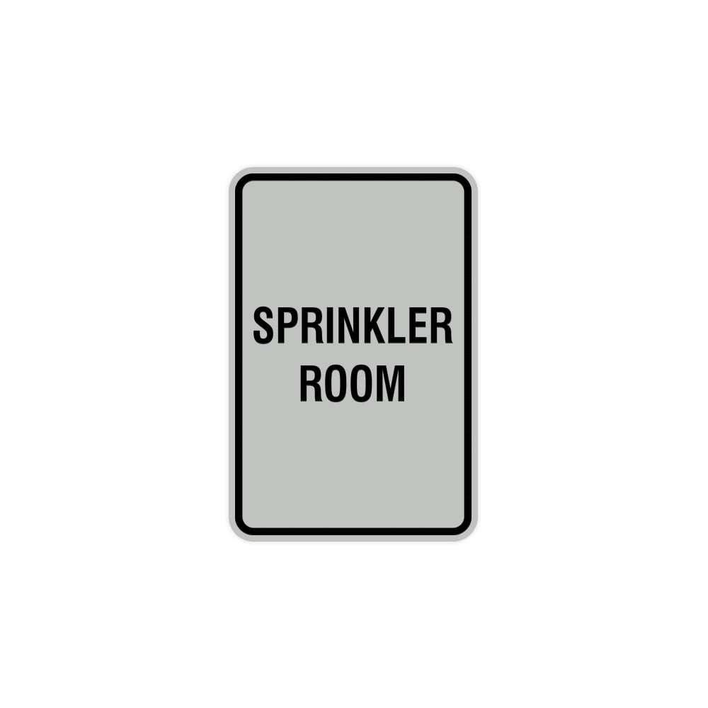 Portrait Round Sprinkler Room Sign (Lt Gray) - Medium 5" x 7" - Walmart ...