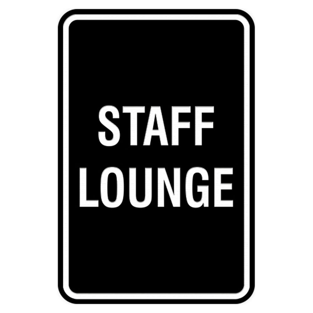 Portrait Round Staff Lounge Sign (Black) - Large 6" x 8" - Walmart.com