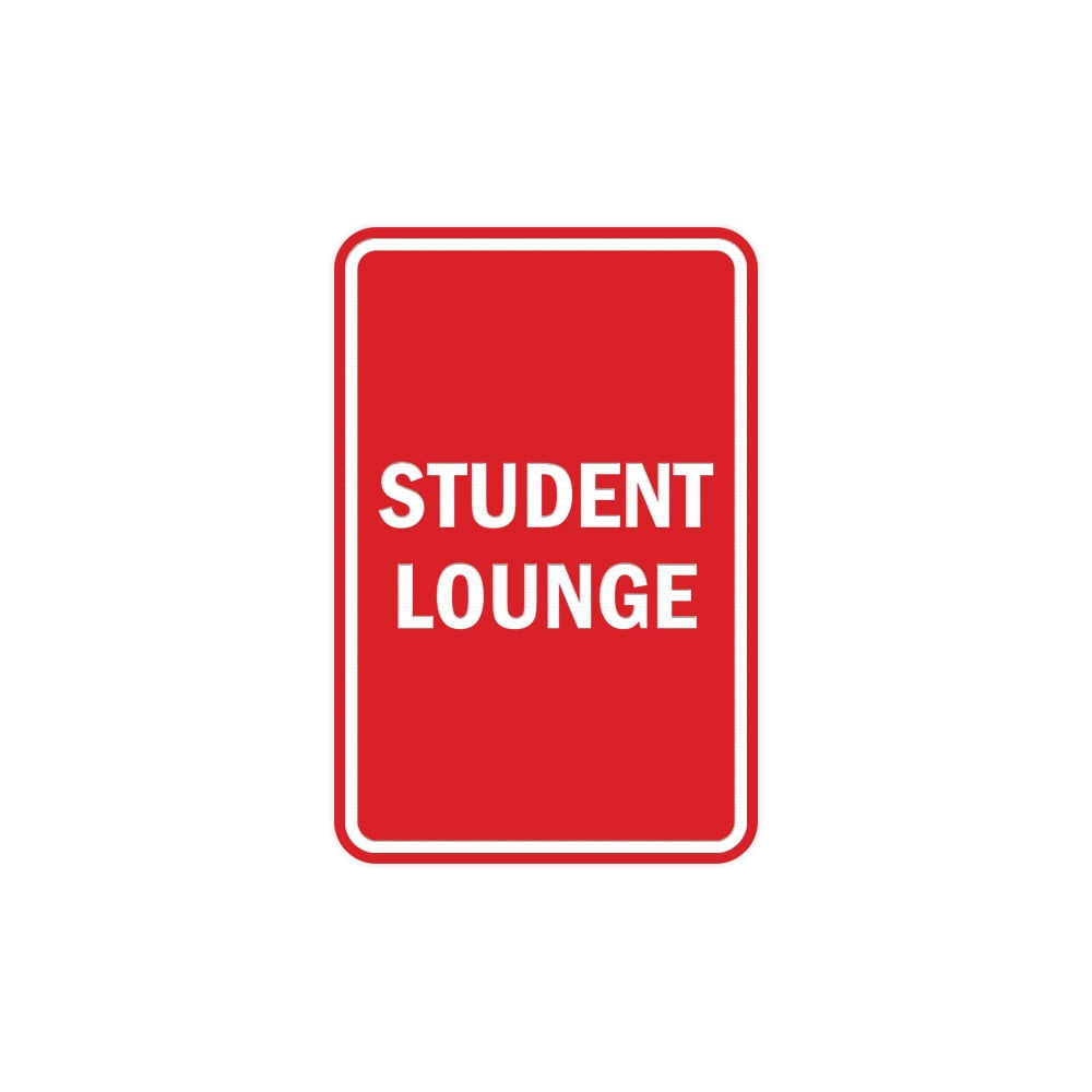 Portrait Round Student Lounge Sign (Red) - Large 6" x 8" - Walmart.com