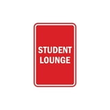 Portrait Round Student Lounge Sign (Red) - Large 6" x 8" - Walmart.com