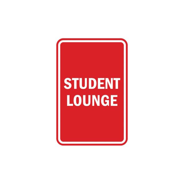 Portrait Round Student Lounge Sign (Red) - Large 6" x 8" - Walmart.com