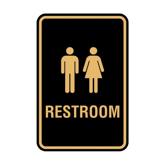 Classic Framed Men Women Sign Set (Black Gold) - Large - Walmart.com