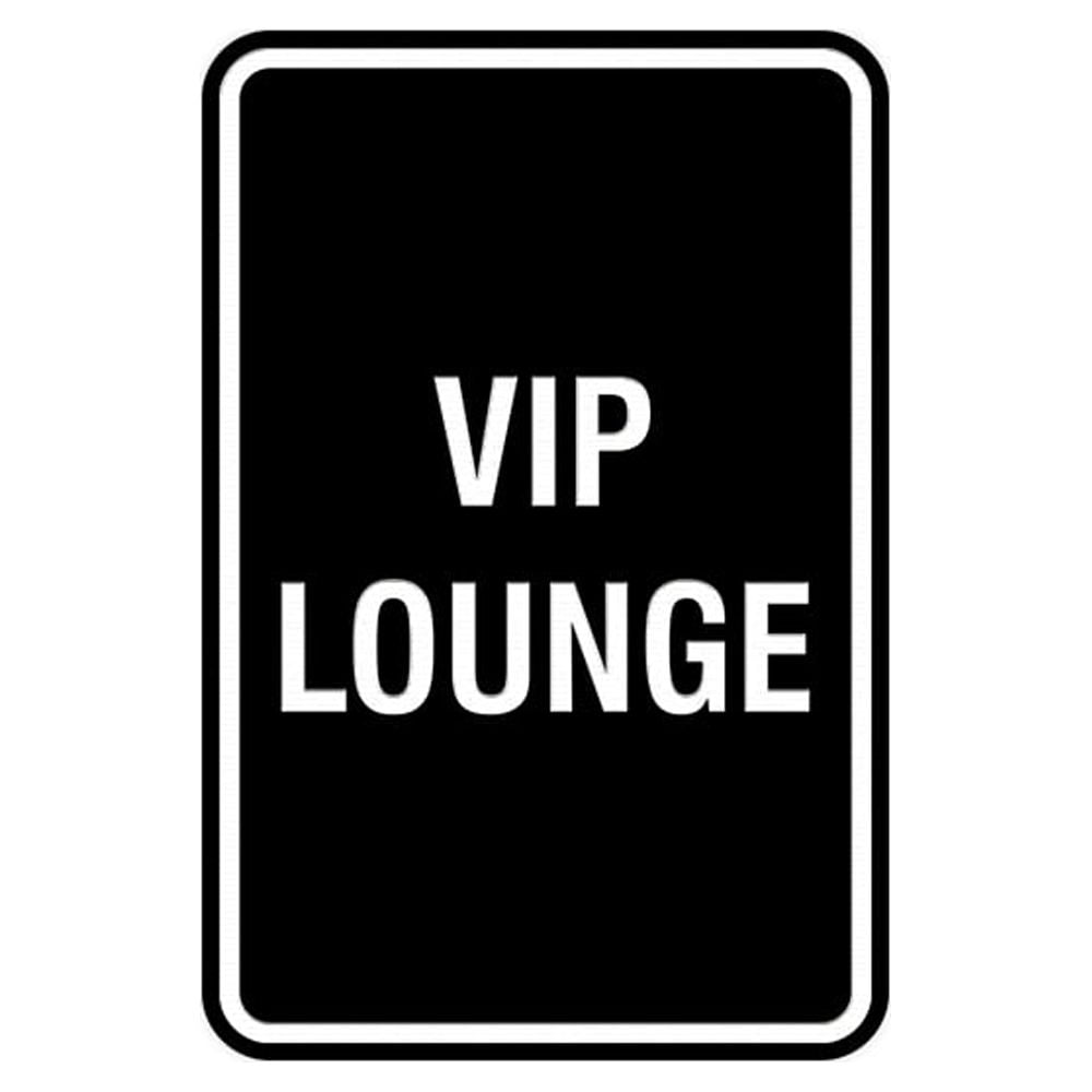 Portrait Round Vip Lounge Sign (Black) - Large 6" x 8" - Walmart.com