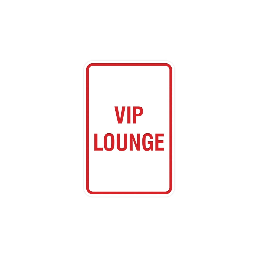 Portrait Round Vip Lounge Sign (White/Red) - Large 6" x 8" - Walmart.com