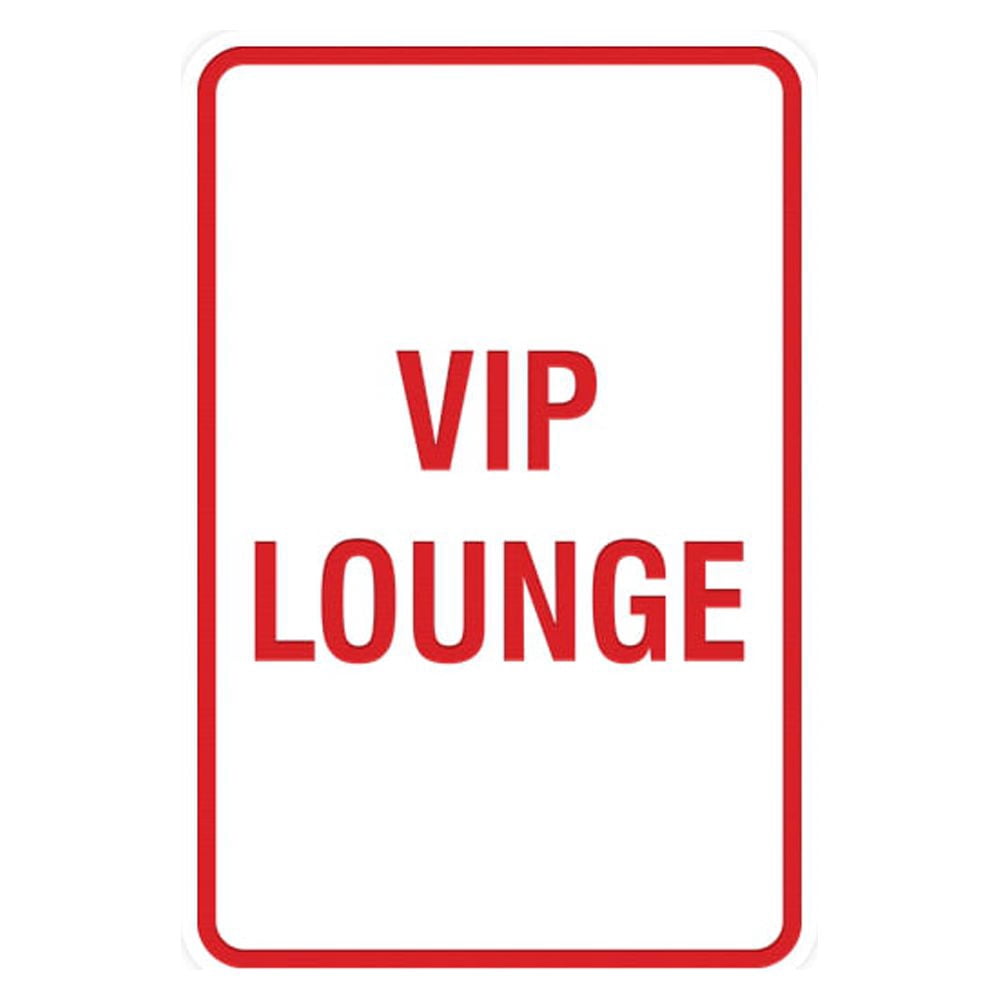 Portrait Round Vip Lounge Sign (White/Red) - Small 4" x 6" - Walmart.com