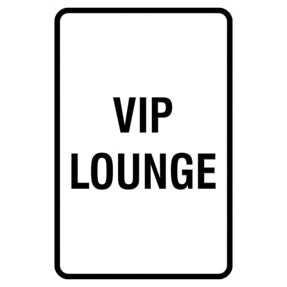 Portrait Round Vip Lounge Sign (White) - Small 4" x 6" - Walmart.com