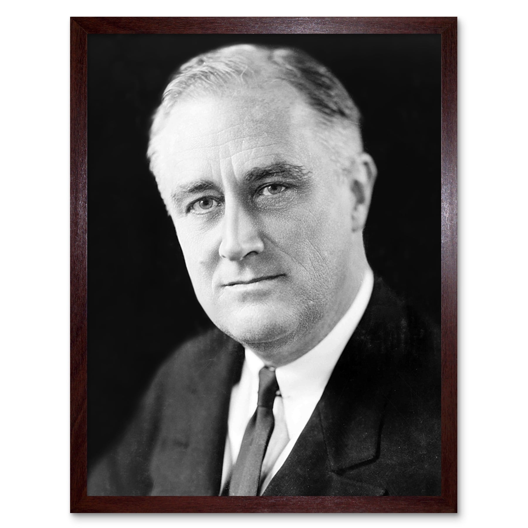 Portrait US President FDR Franklin Roosevelt Photograph Framed Wall Art ...