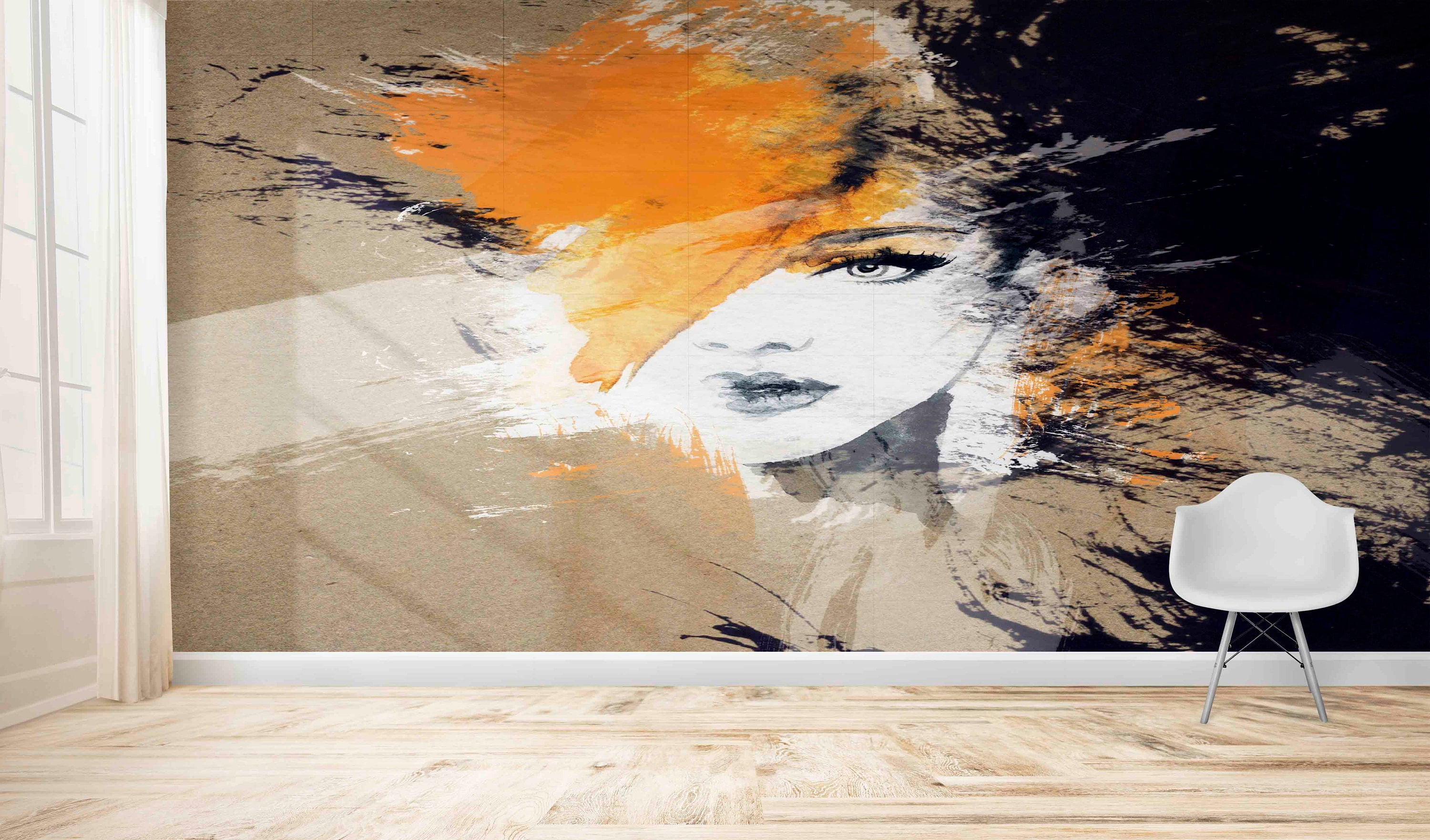 Portrait Wall Poster, Wallpaper Wall Art, Girl Wall Print, Custom ...