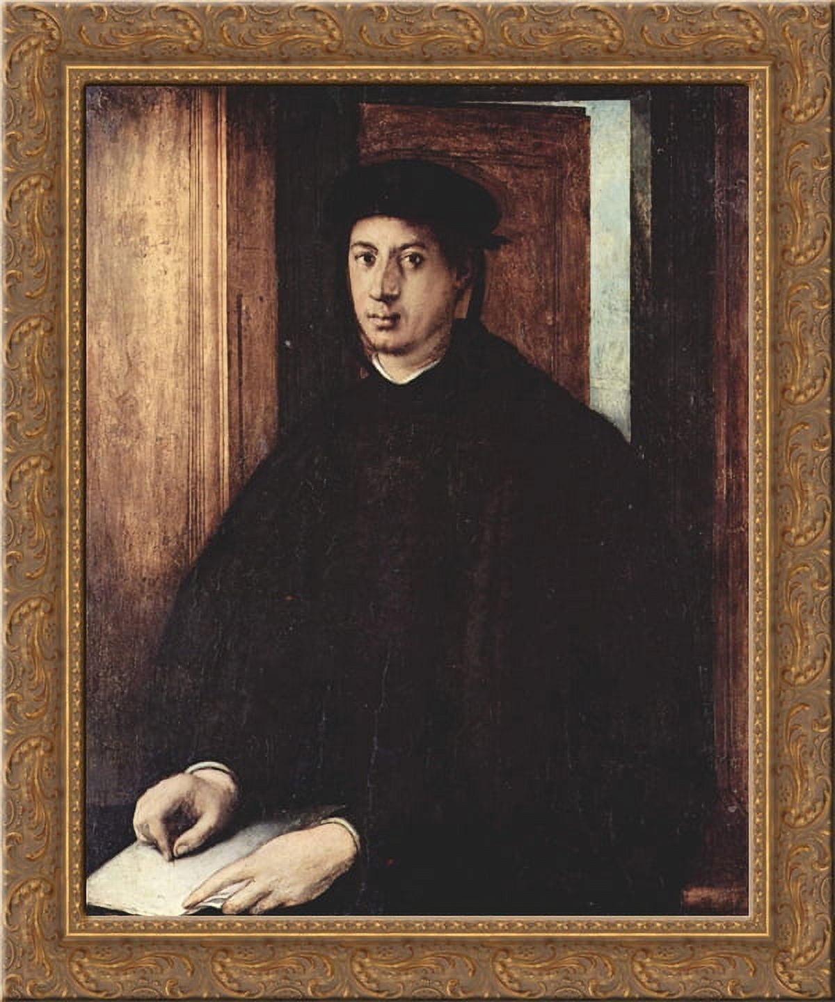 Portrait of Alessandro de' Medici 20x24 Gold Ornate Wood Framed Canvas ...