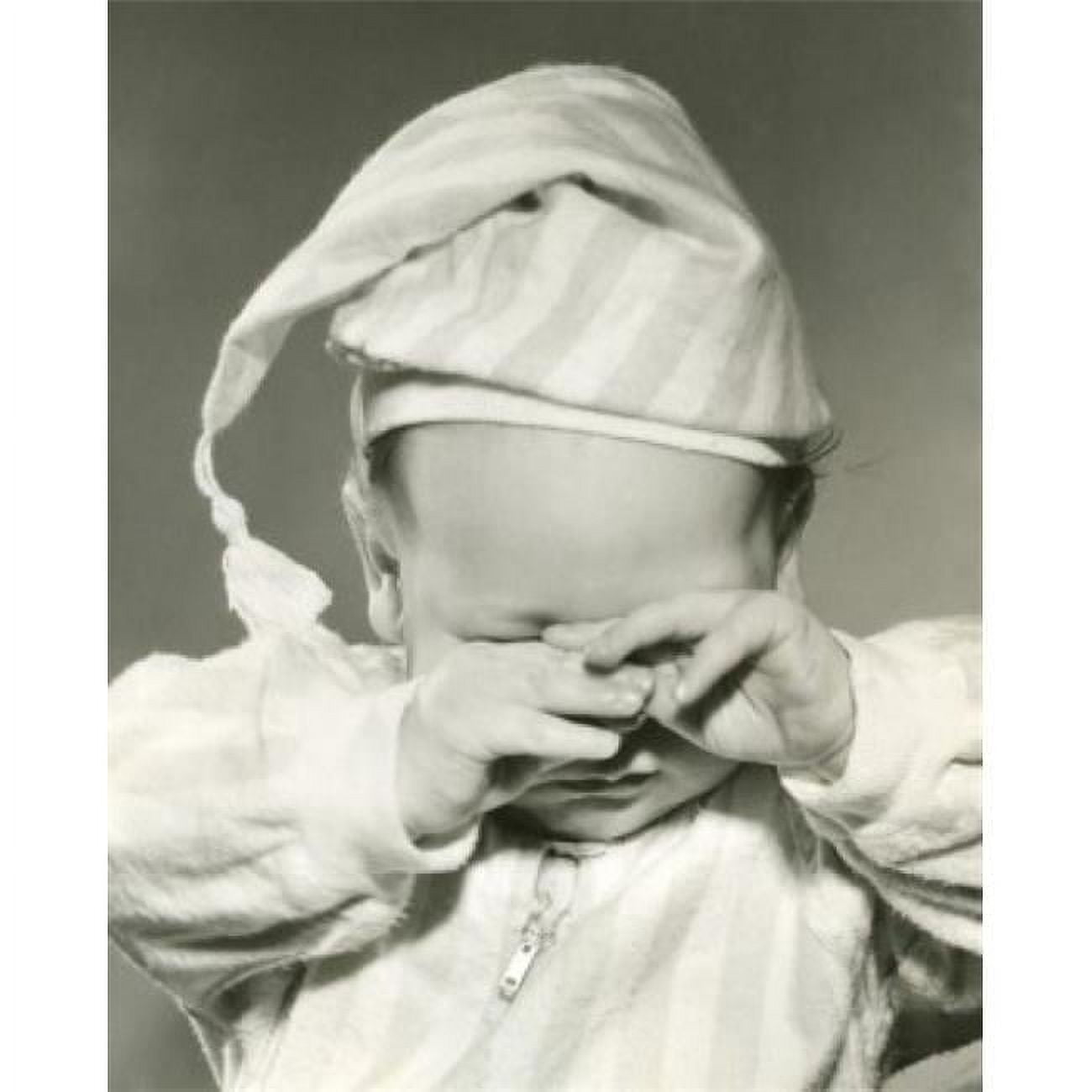 Portrait of Baby Wearing Nightcap Poster Print - 18 x 24 in. - Walmart.com