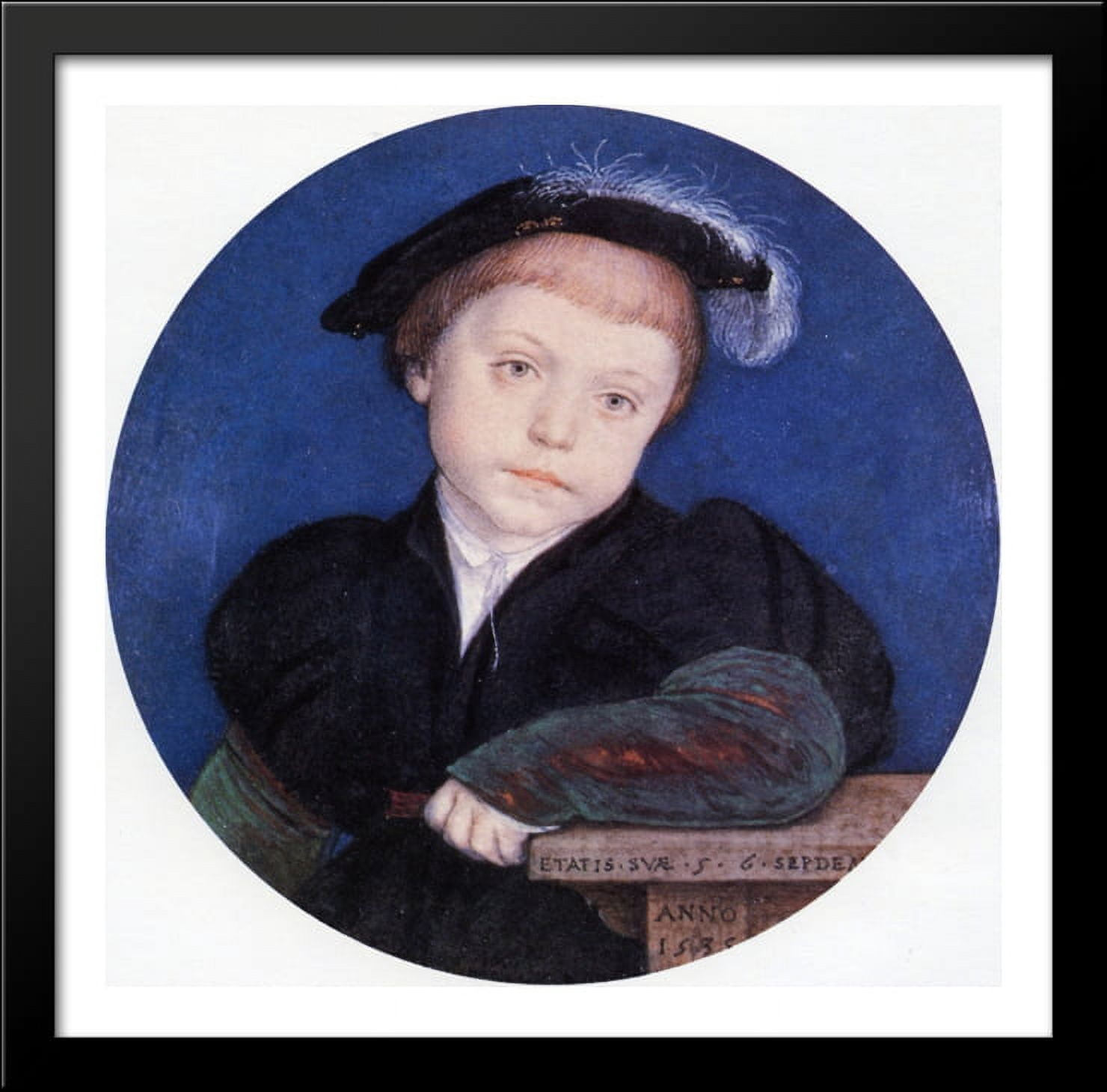 Portrait of Charles Brandon 28x28 Large Black Wood Framed Print Art by ...