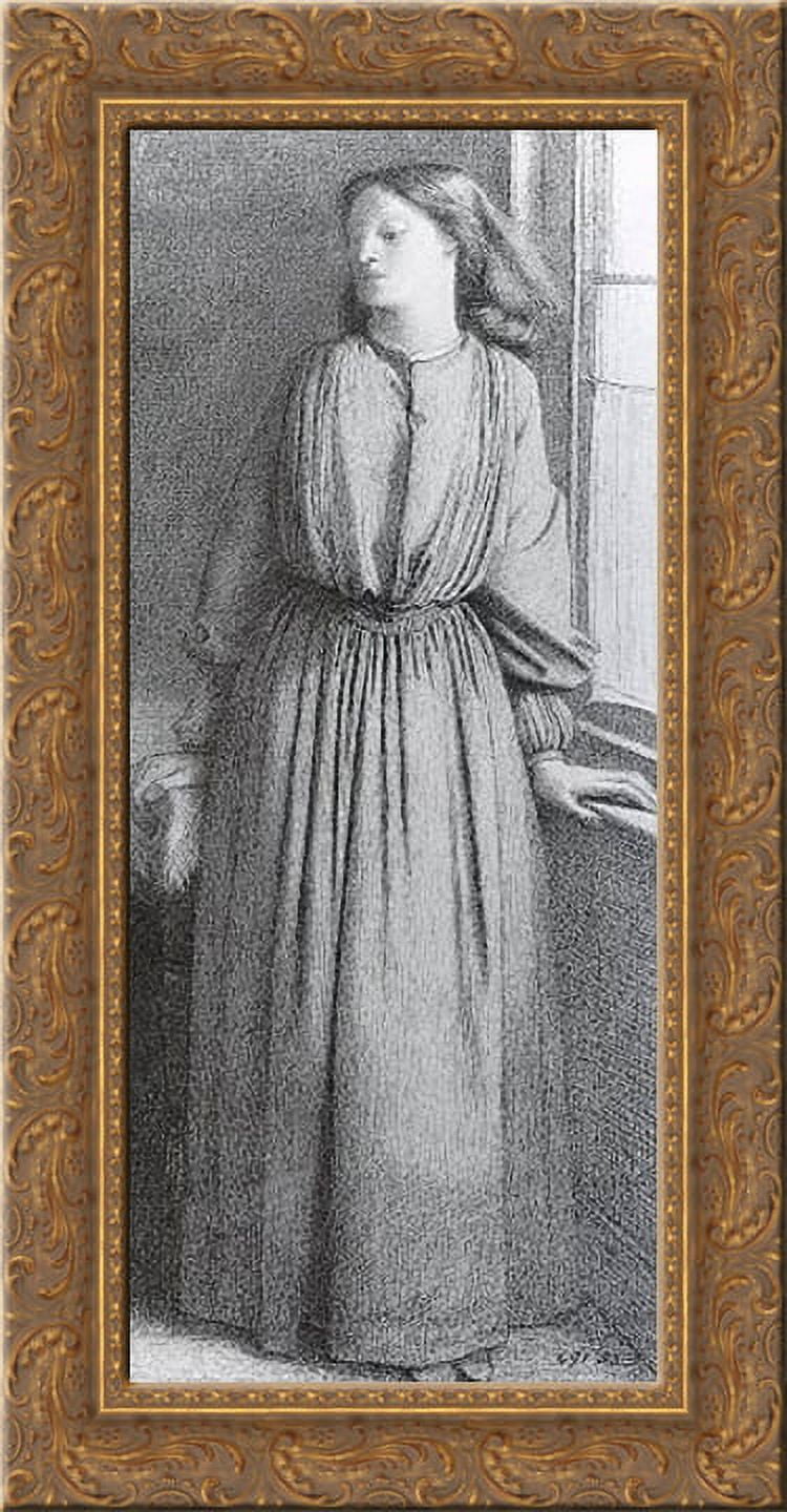 Portrait of Elizabeth Siddal 15x24 Gold Ornate Wood Framed Canvas Art ...