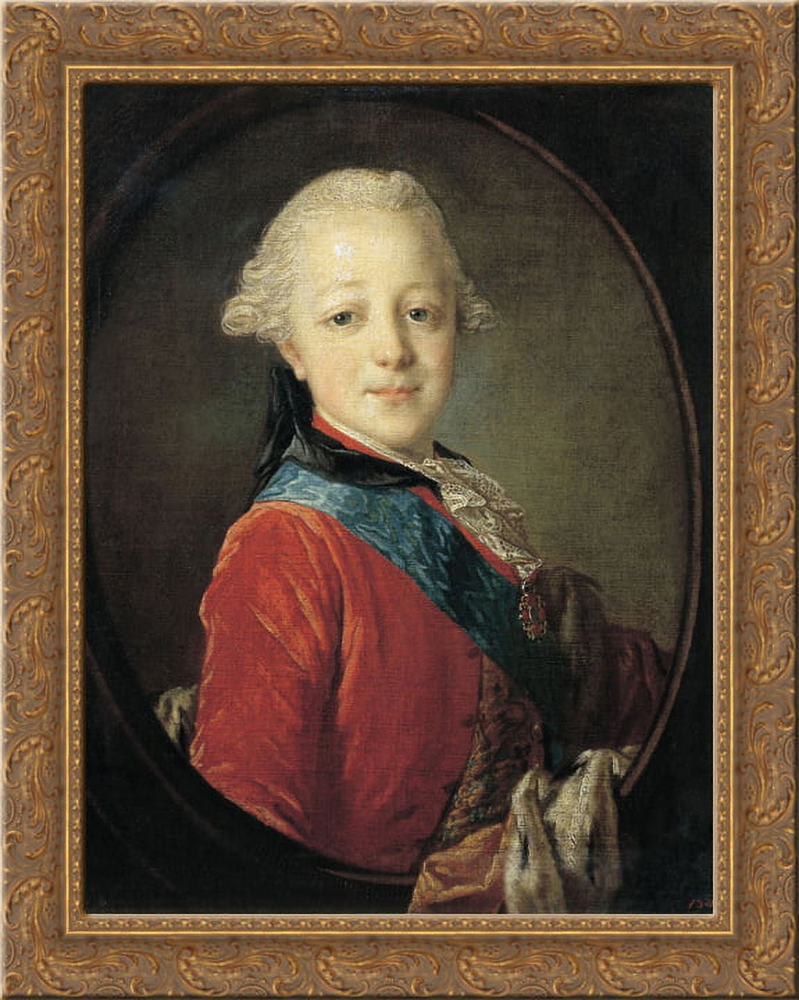Portrait of Emperor Paul I as a Child 24x20 Gold Ornate Wood Framed ...