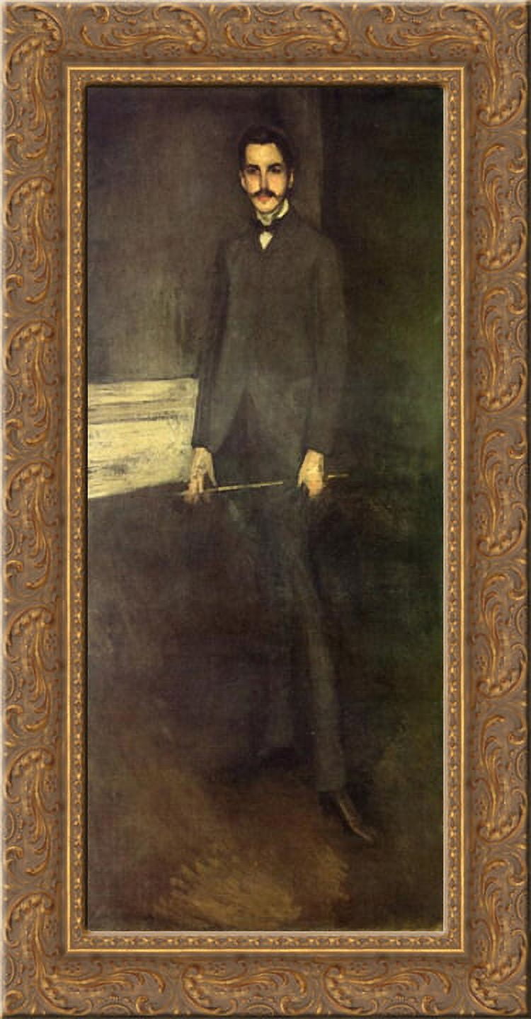 Portrait of George W. Vanderbilt 15x24 Gold Ornate Wood Framed Canvas ...