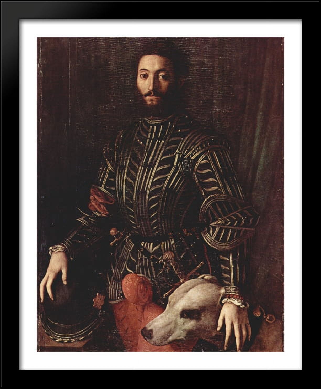 Portrait of Guidubaldo della Rovere 28x34 Large Black Wood Framed Print ...