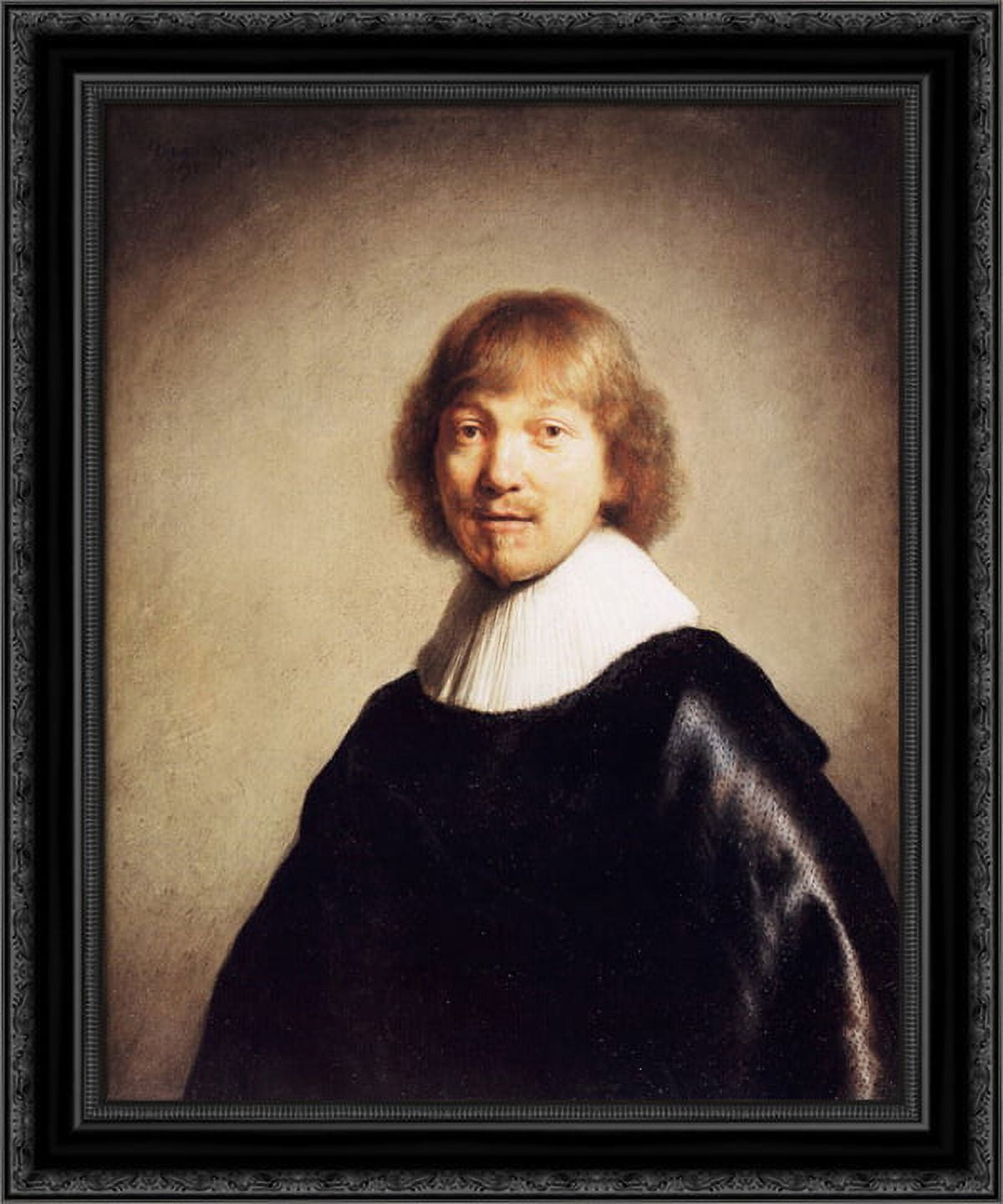 Portrait of Jacob III de Gheyn 20x23 Black Ornate Wood Framed Canvas ...