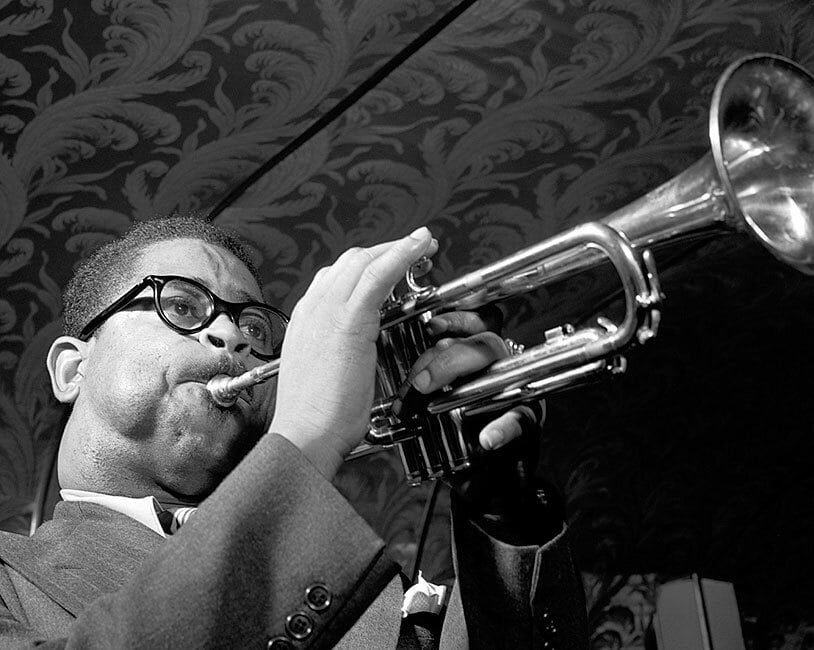 Portrait of Jazz Musician Dizzy Gillespie - 12x18 Inch Laminated Poster ...