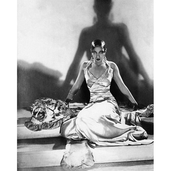 Portrait of Josephine Baker 1925 - 24x36 Inch Glossy Laminated Aviation ...