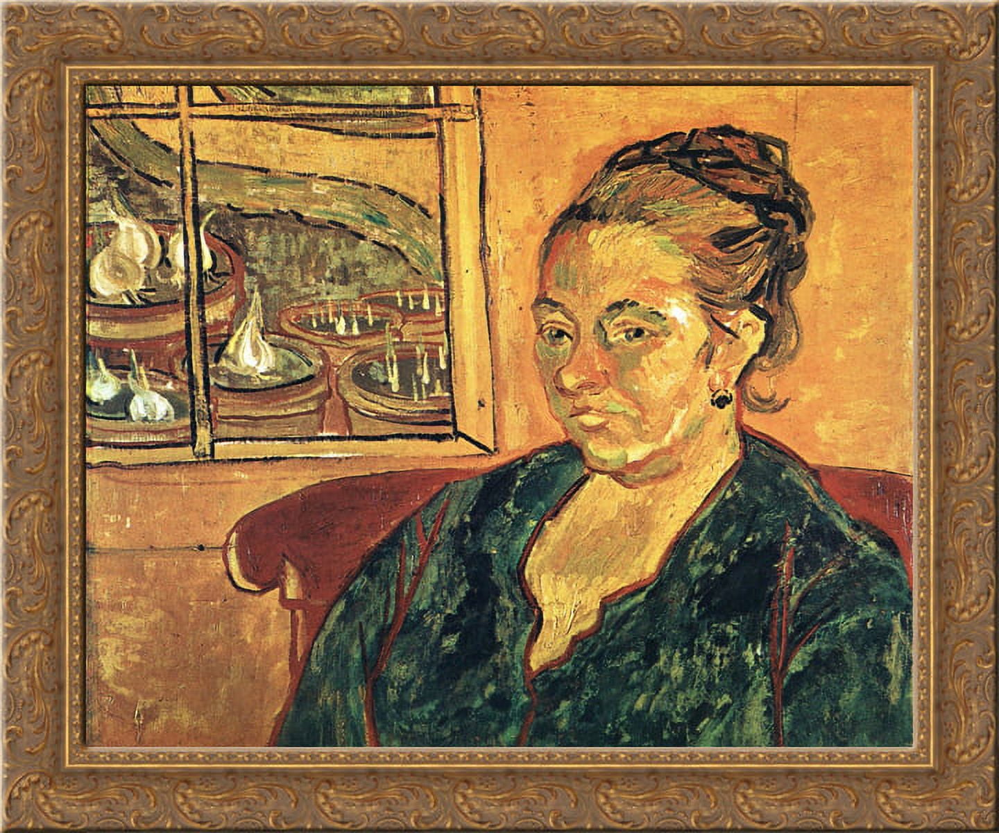 Portrait of Madame Augustine Roulin 24x20 Gold Ornate Wood Framed ...