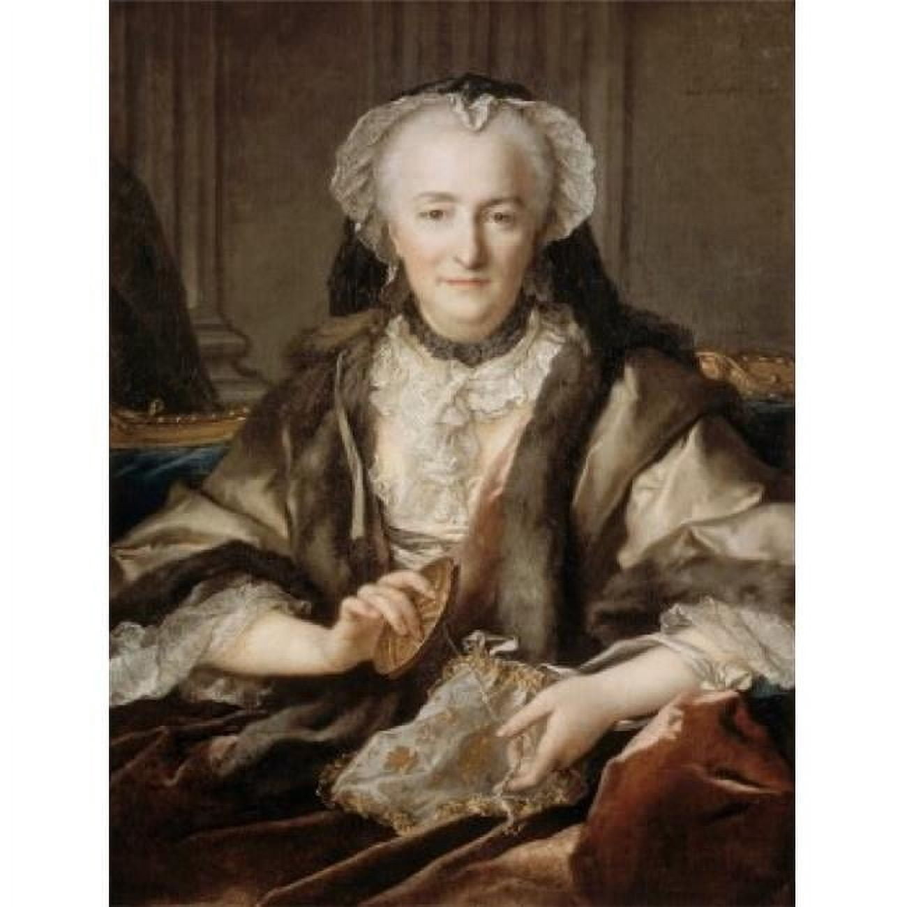 Portrait of Madame Dange 1753 Louis Tocqu 1696-1772 French Oil on Wood ...