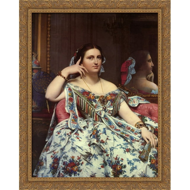 Portrait of Madame Moitessier Sitting 28x36 Large Gold Ornate Wood ...