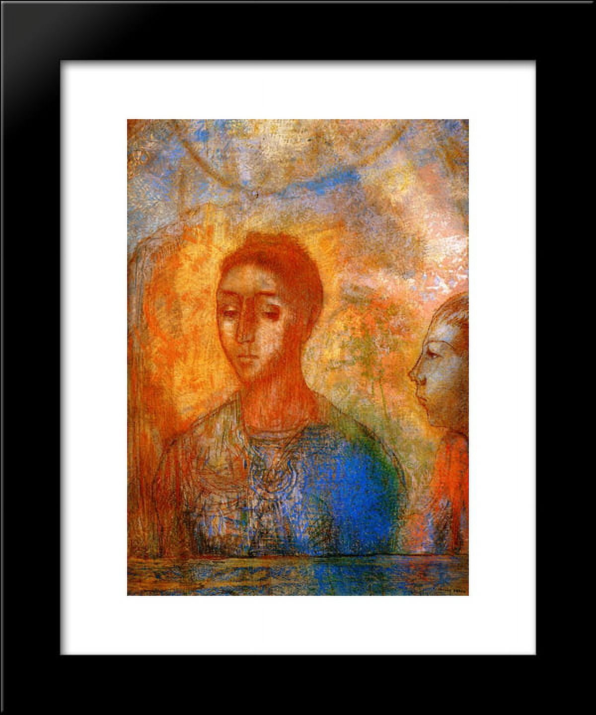 Portrait of Madame Redon with Ari 20x24 Framed Art Print by Redon ...