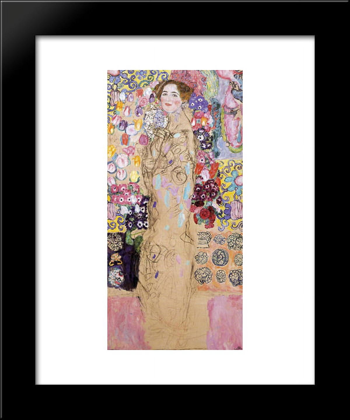 Portrait of Maria Munk (unfinished) 20x24 Framed Art Print by Gustav ...