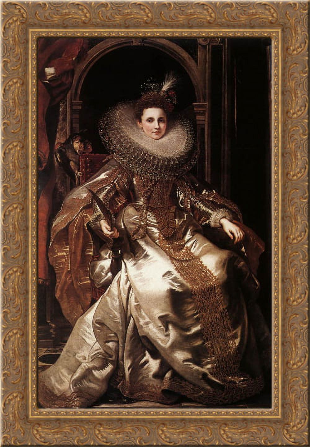 Portrait of Maria Serra Pallavicino 24x18 Gold Ornate Wood Framed ...