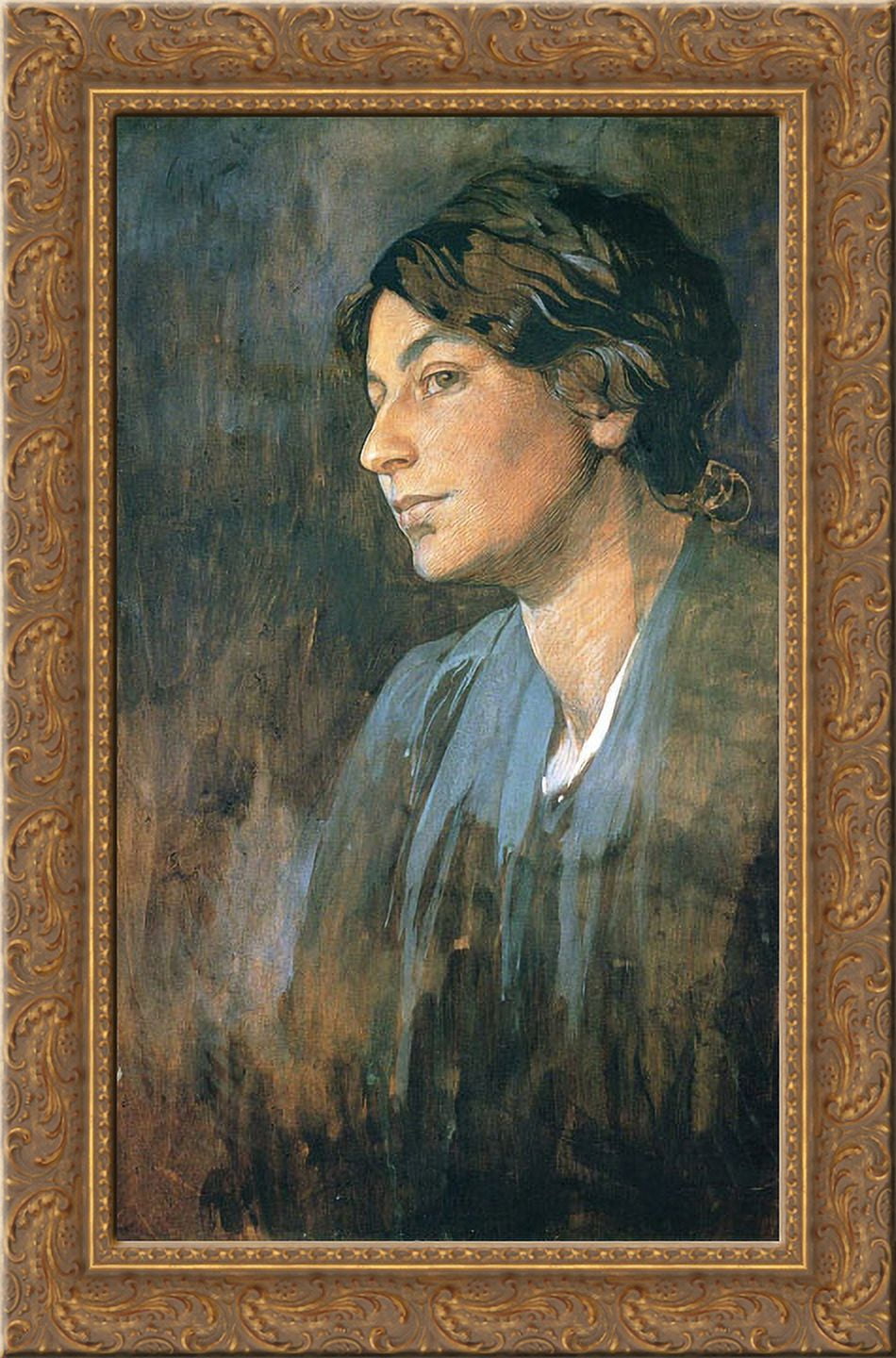 Portrait of Marushka, Artist s Wife 20x24 Gold Ornate Wood Framed ...