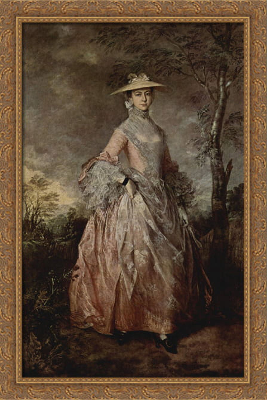 Portrait of Mary Countess Howe 26x40 Large Gold Ornate Wood Framed ...