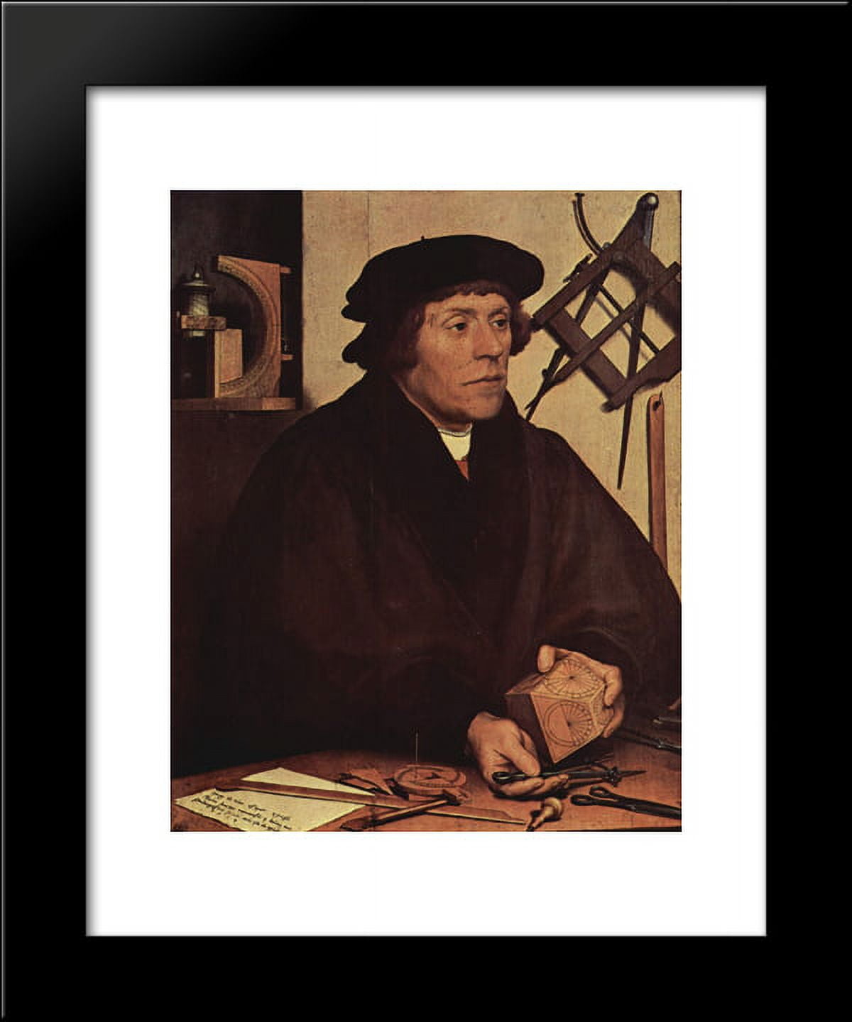 Portrait of Nicholas Kratzer 20x24 Framed Art Print by Hans Holbein the ...