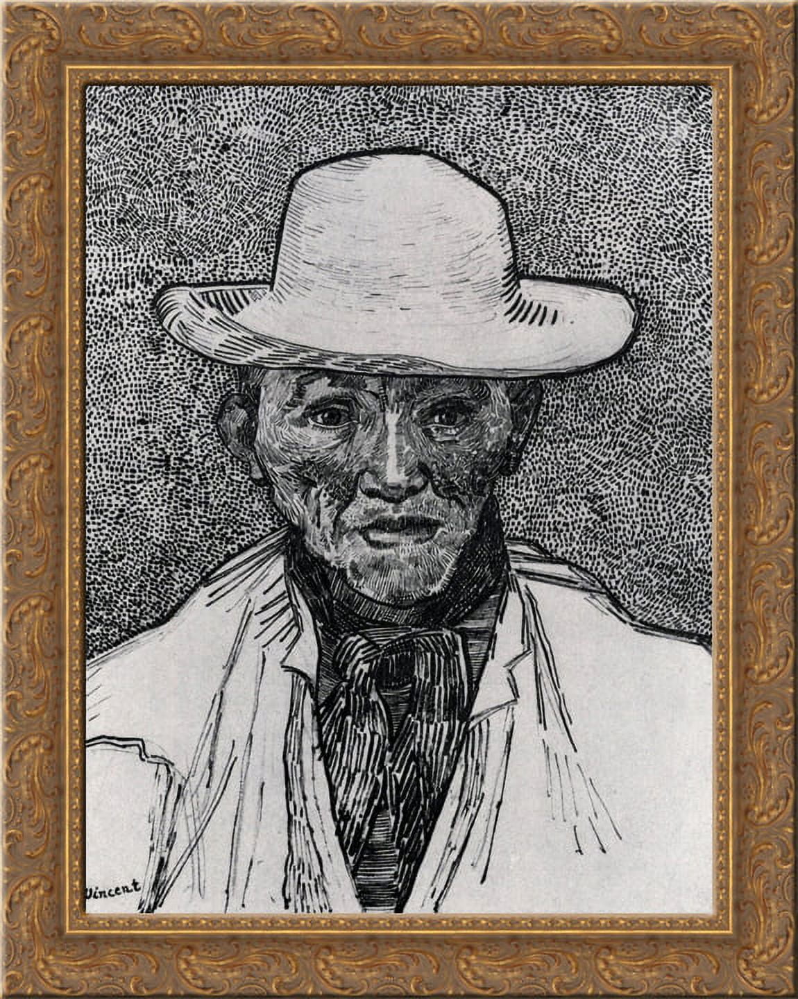 Portrait of Patience Escalier 24x20 Gold Ornate Wood Framed Canvas Art ...