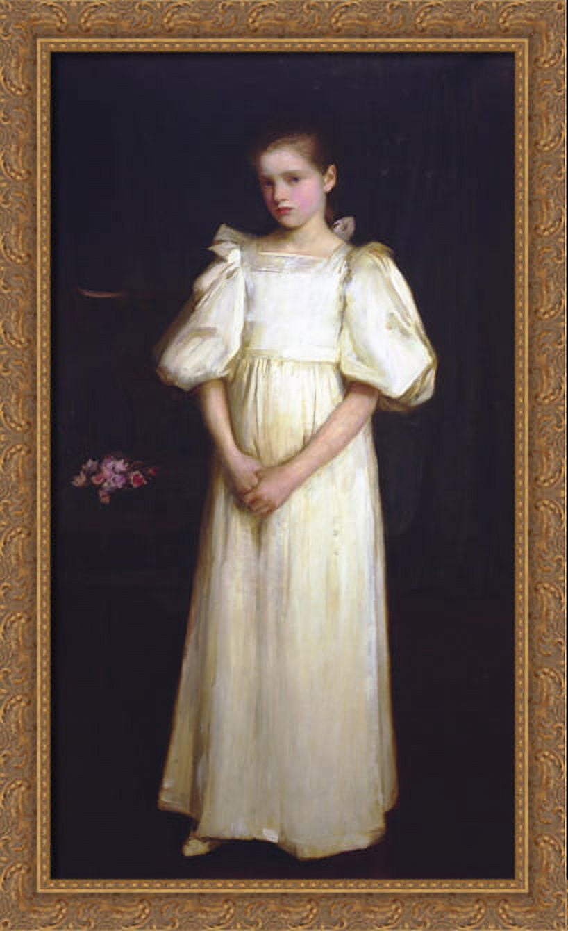 Portrait of Phyllis Waterlo 24x40 Large Gold Ornate Wood Framed Canvas ...