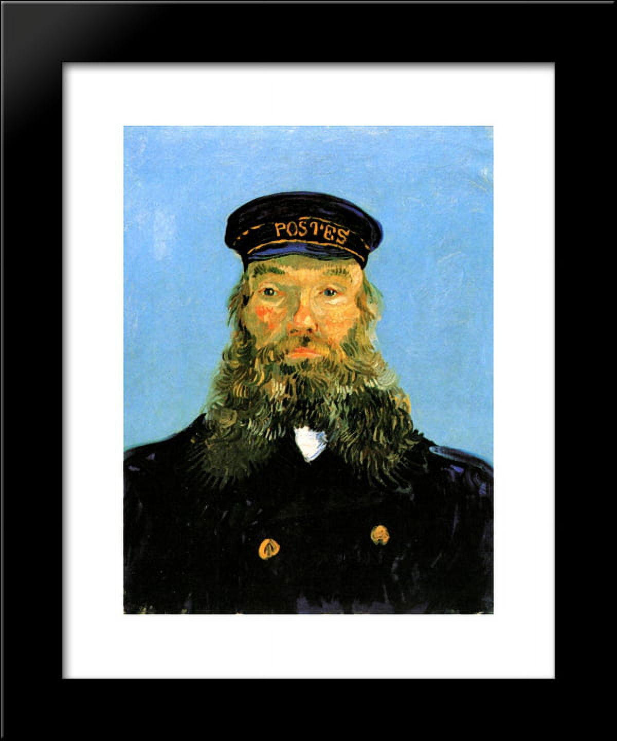 Portrait of Postman Roulin 20x24 Framed Art Print by Vincent van Gogh ...
