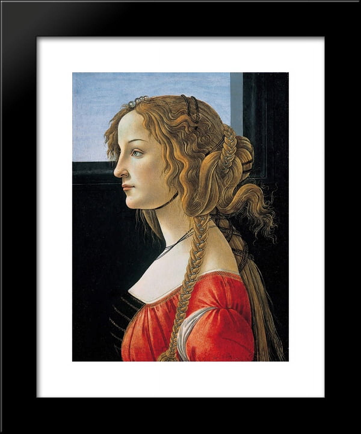 Portrait of Simonetta Vespucci 20x24 Framed Art Print by Botticelli ...