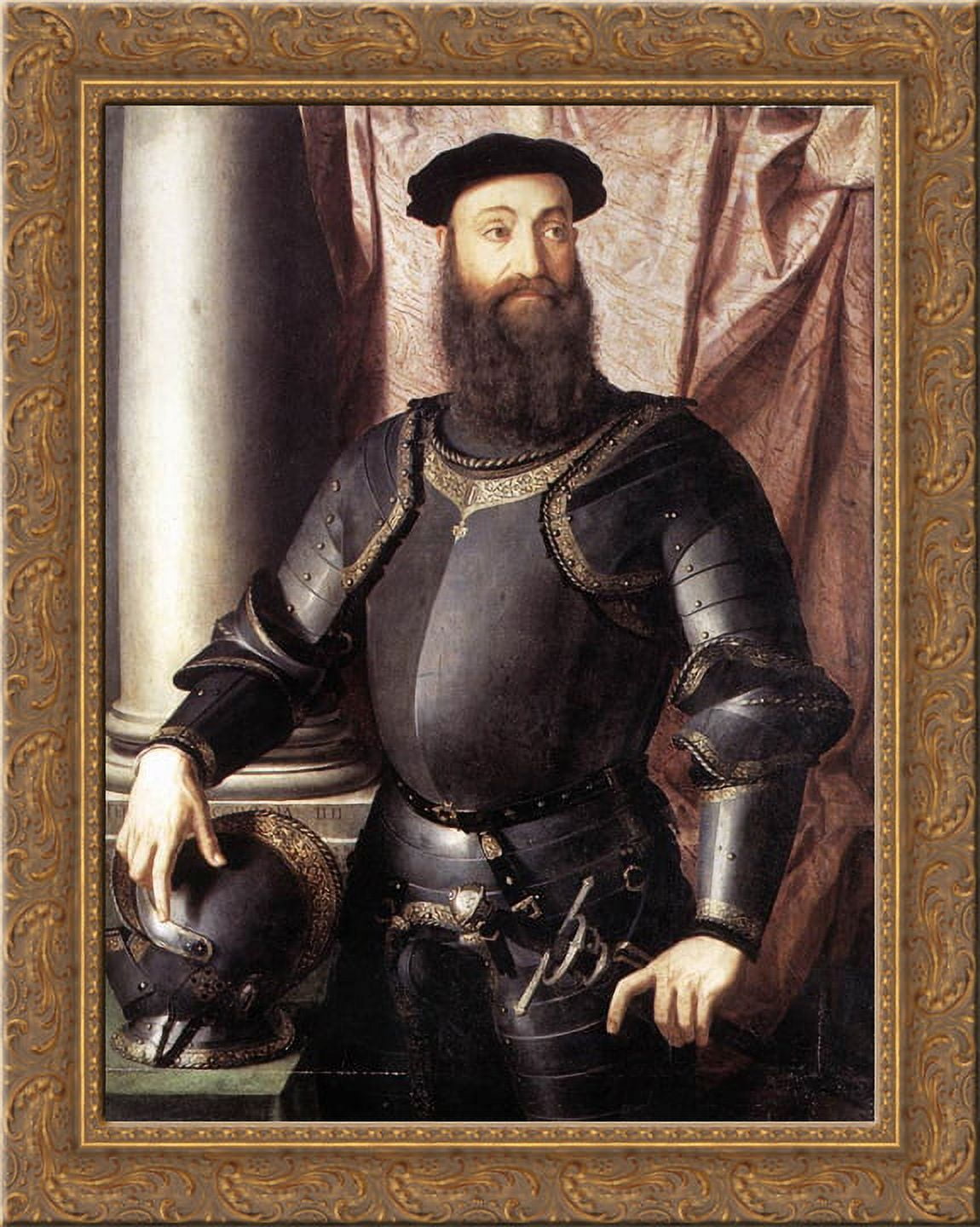 Portrait of Stefano IV Colonna 24x20 Gold Ornate Wood Framed Canvas Art ...