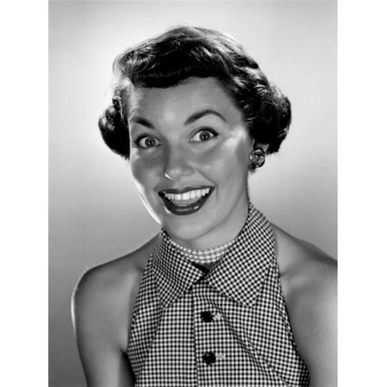 Portrait of Surprised Young Woman Poster Print - 18 x 24 in. - Walmart.com