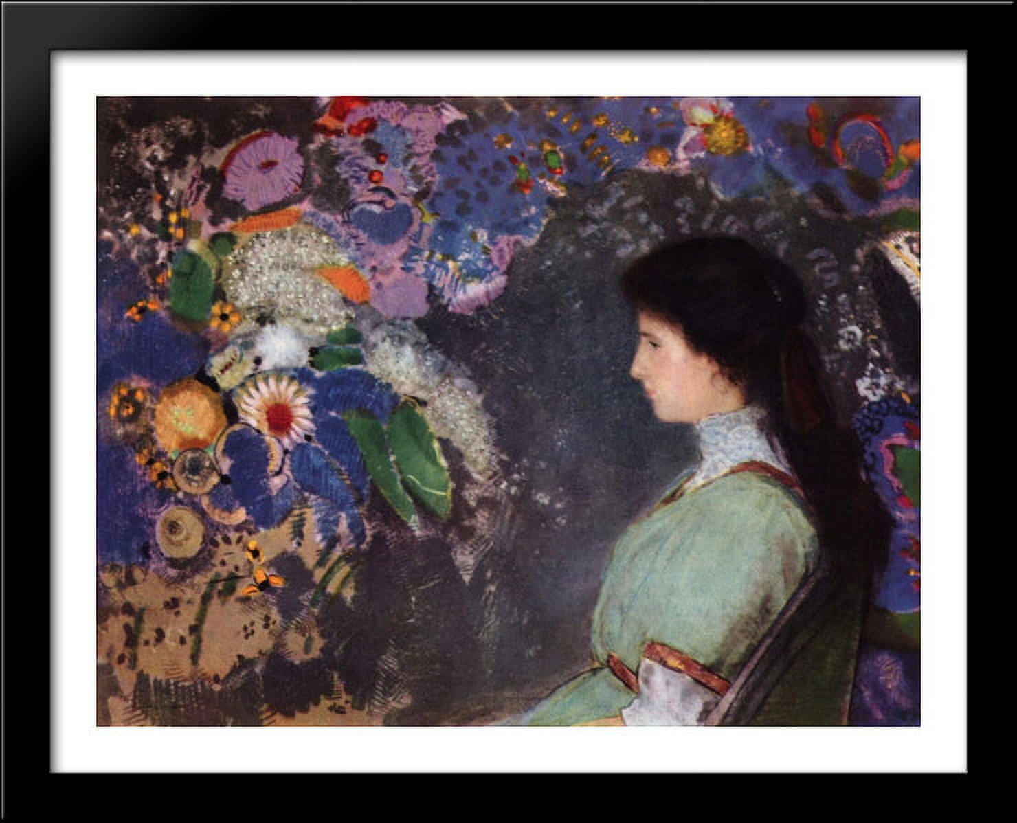 Portrait of Violette Heymann 36x28 Large Black Wood Framed Print Art by ...