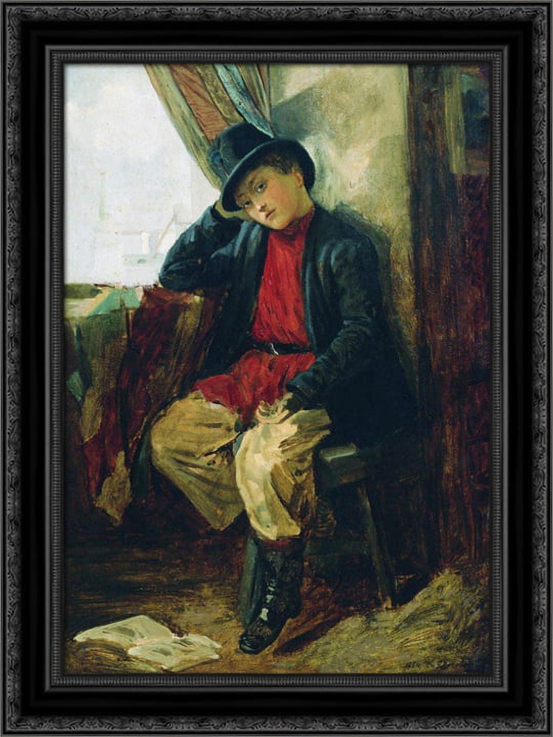 Portrait of Vladimir Makovsky in Childhood 20x24 Black Ornate Wood ...