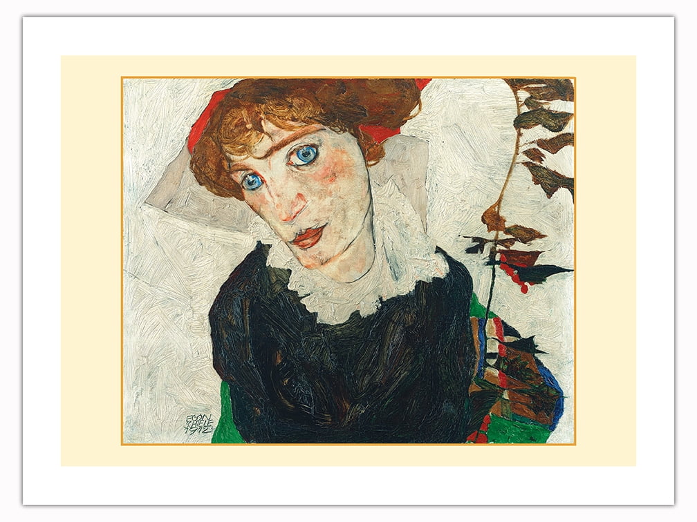 Portrait of Wally Neuzil - From an Original Color Painting by Egon ...