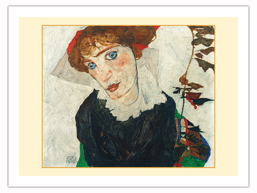 Portrait of Wally Neuzil - From an Original Color Painting by Egon ...
